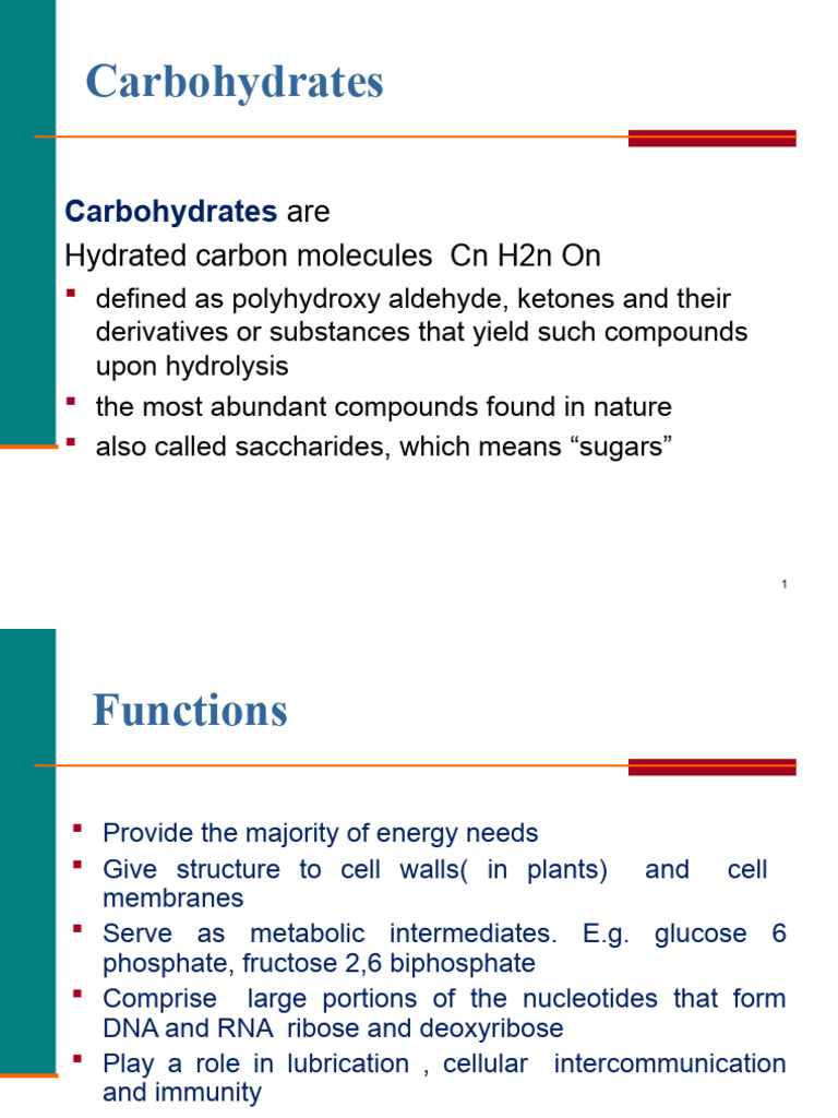 Bio 3.carbohydrate | PDF | Carbohydrates | Glucose