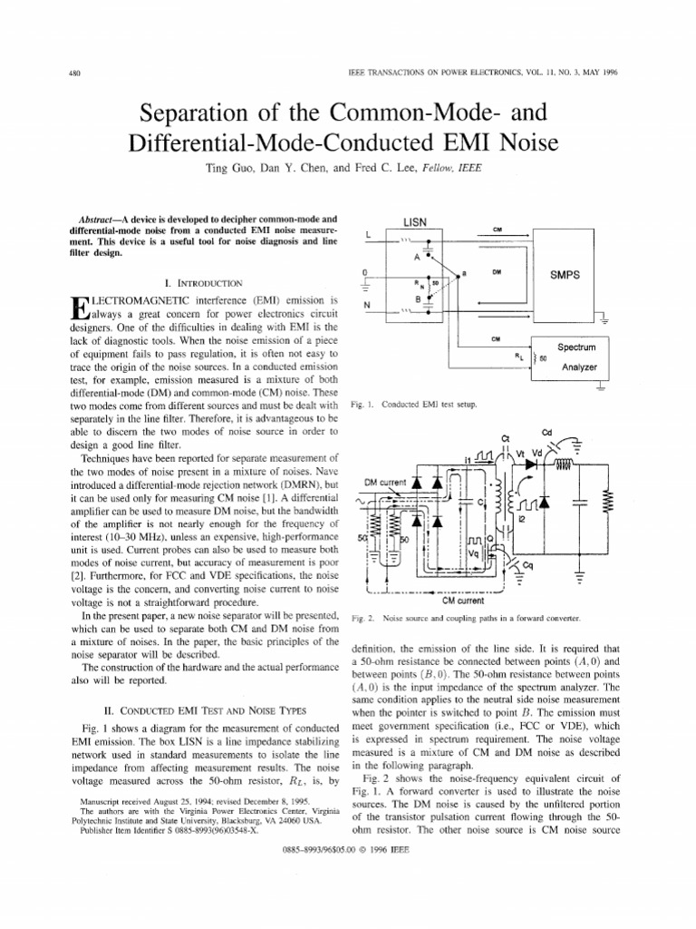 Separation of The Common-Mode - and Differential-Mode-Conducted EM1 ...