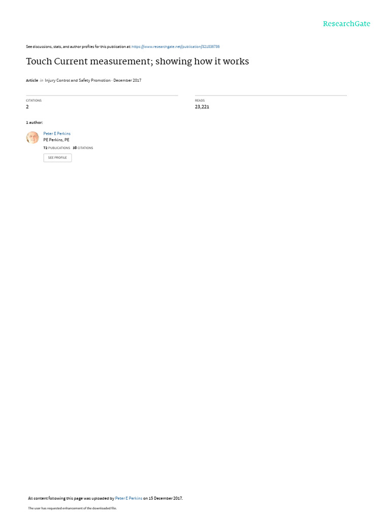 TOUCH CURRENT Measurement Showing How It Works | PDF | Root Mean Square ...