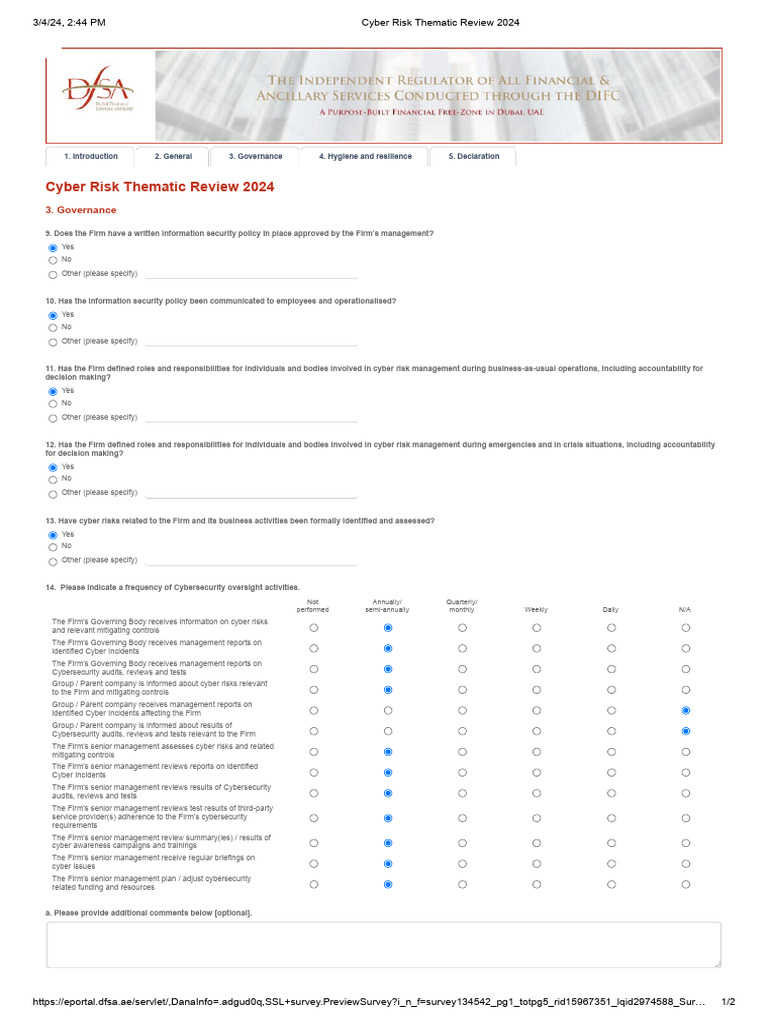 Cyber Risk Thematic Review 2024-2 | PDF | Computer Security | Security