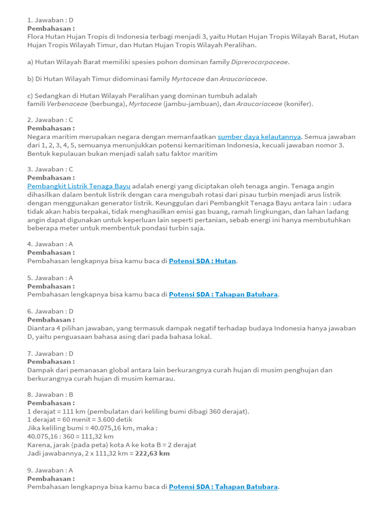 Kunci KSN 2020 | PDF | Perjalanan