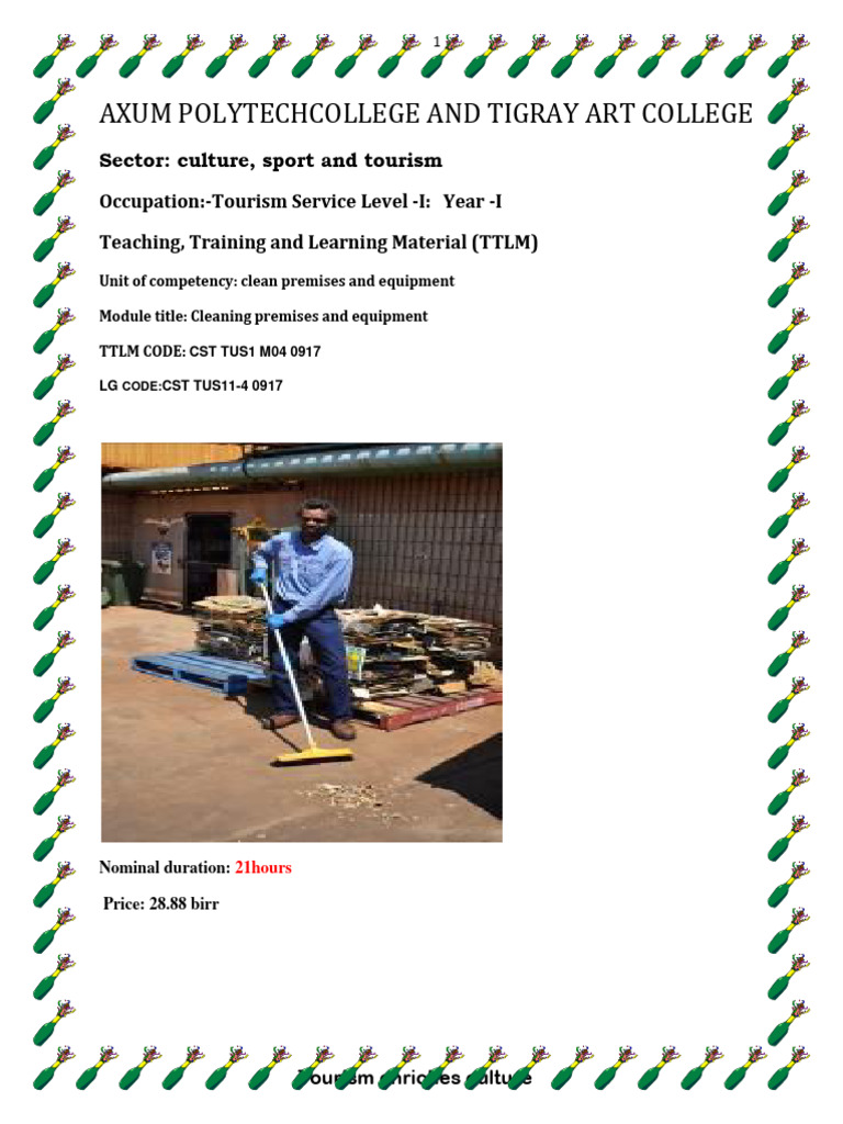 Cleaning Premises and Equipment Guide | PDF | Housekeeping | Personal ...