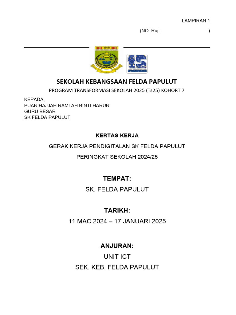 Kertas Kerja Gerak Kerja ICT 2024 | PDF