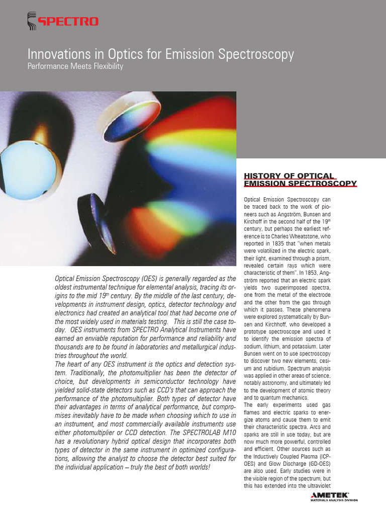 Hybrid Optics in Emission Spectroscopy | PDF | Emission Spectrum ...