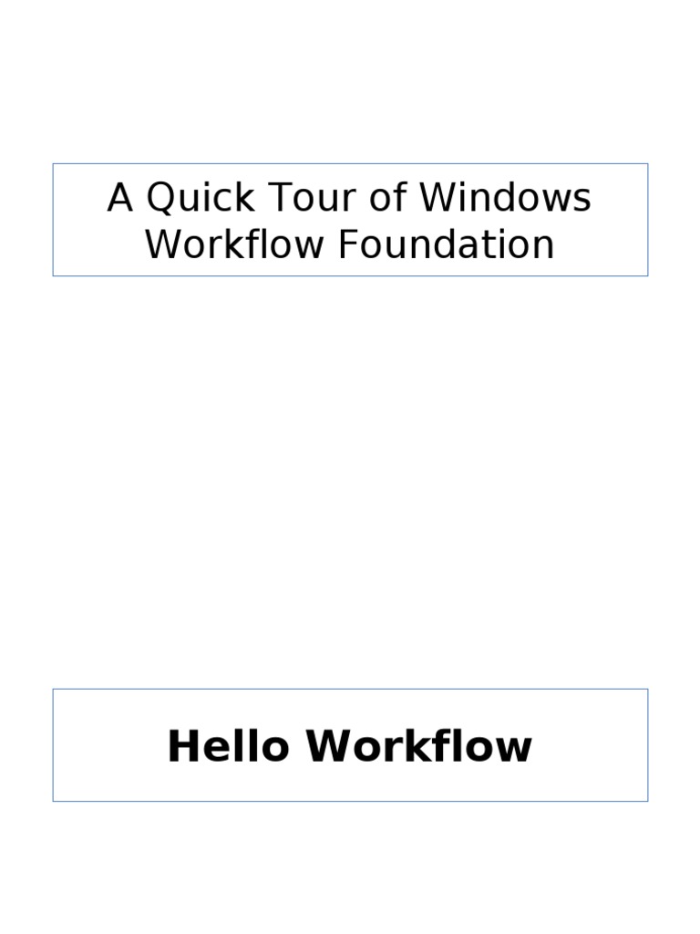 Understanding Windows Workflow Foundation | PDF | Workflow | Computer Programming