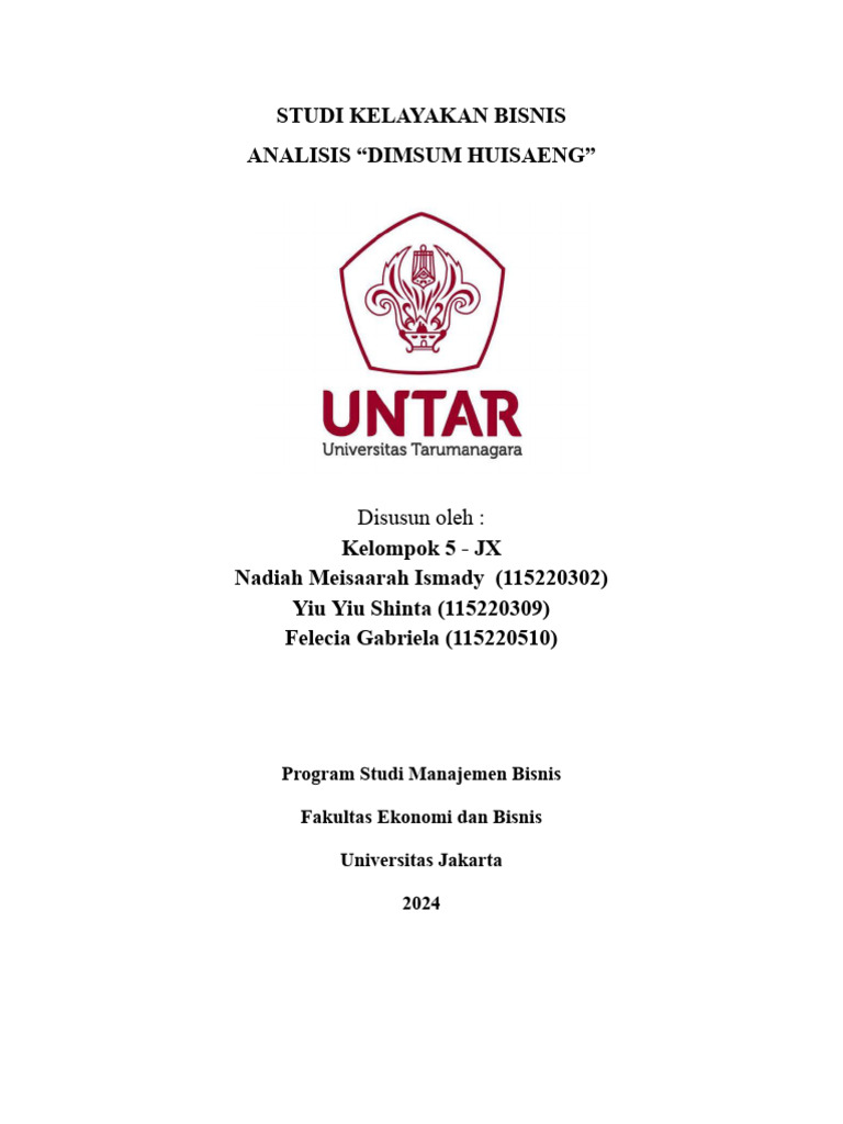 Kelompok 5 - Analisis SKB Dimsum Huisaeng - JX | PDF