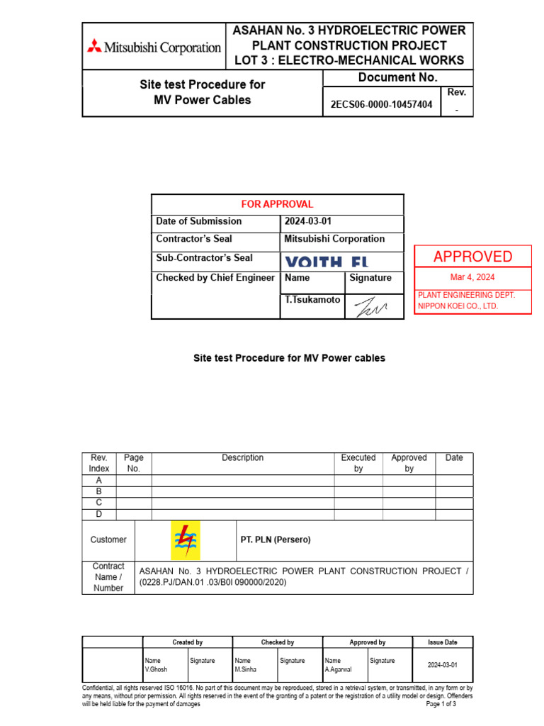 Site Test Procedure For MV Cables | Download Free PDF | High Voltage ...