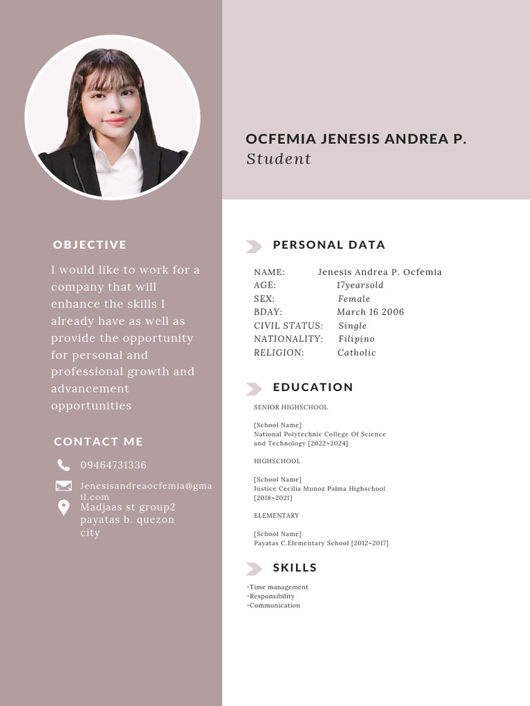 Ocfemia Jenesis Andrea P. | PDF