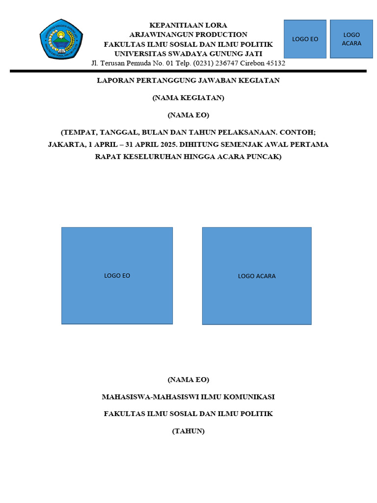 Template LPJ Lora | PDF