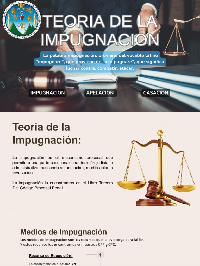 Teoria de La Impugnacion | PDF | Derecho