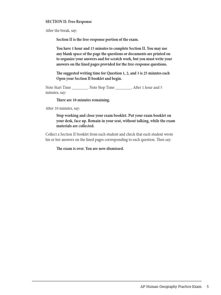 Ap Human Geography 2020 Practice Exam and Notes FRQ | PDF | Human Migration