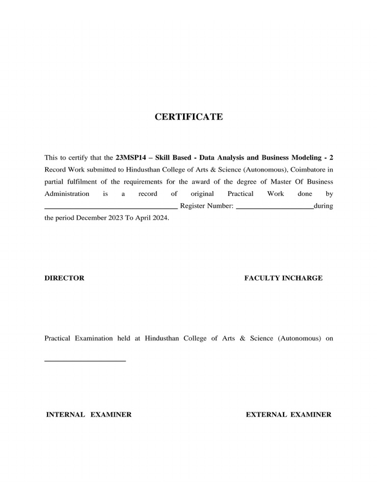 SPSS Record Front Pages | PDF