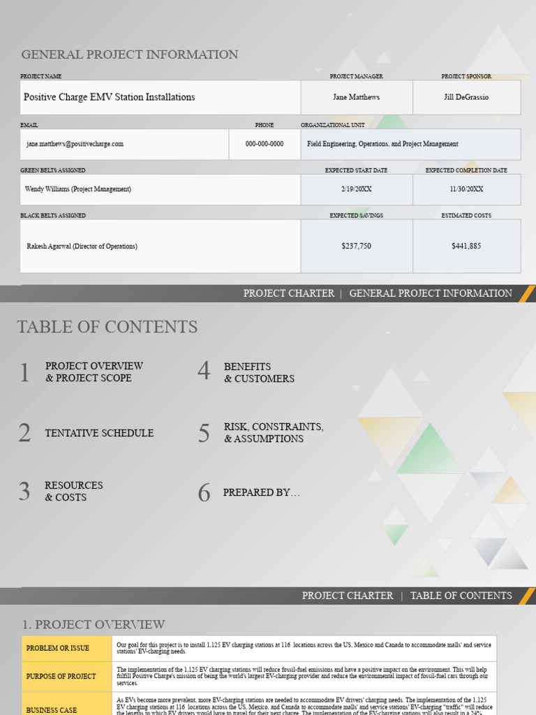 IC Project Charter With Example Data 8556 - PowerPoint | PDF | Project ...