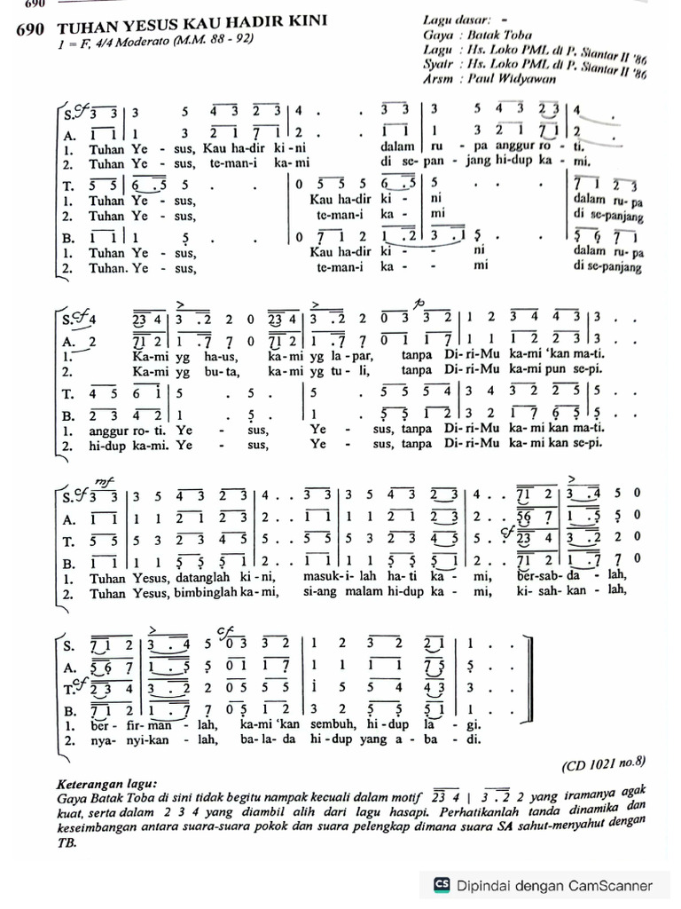 Tuhan Yesus Kau Hadir Kini | PDF