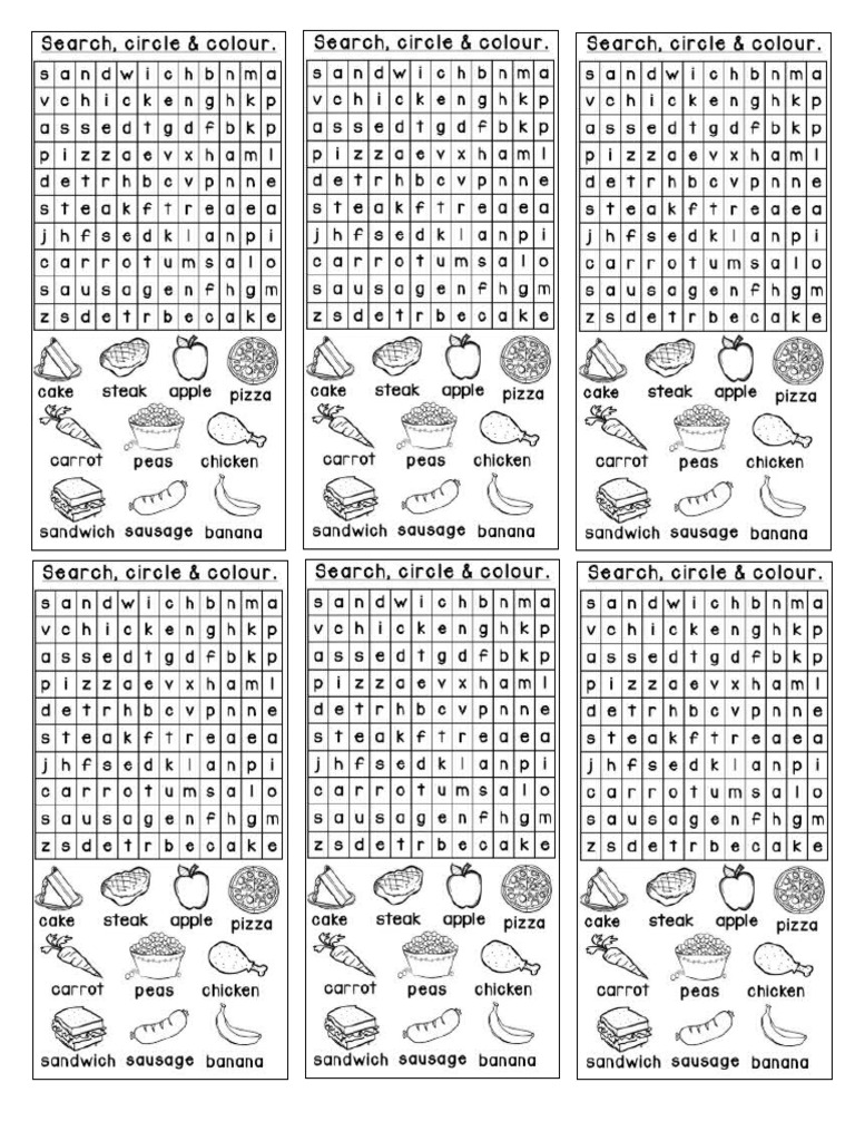 Food Word Search | PDF