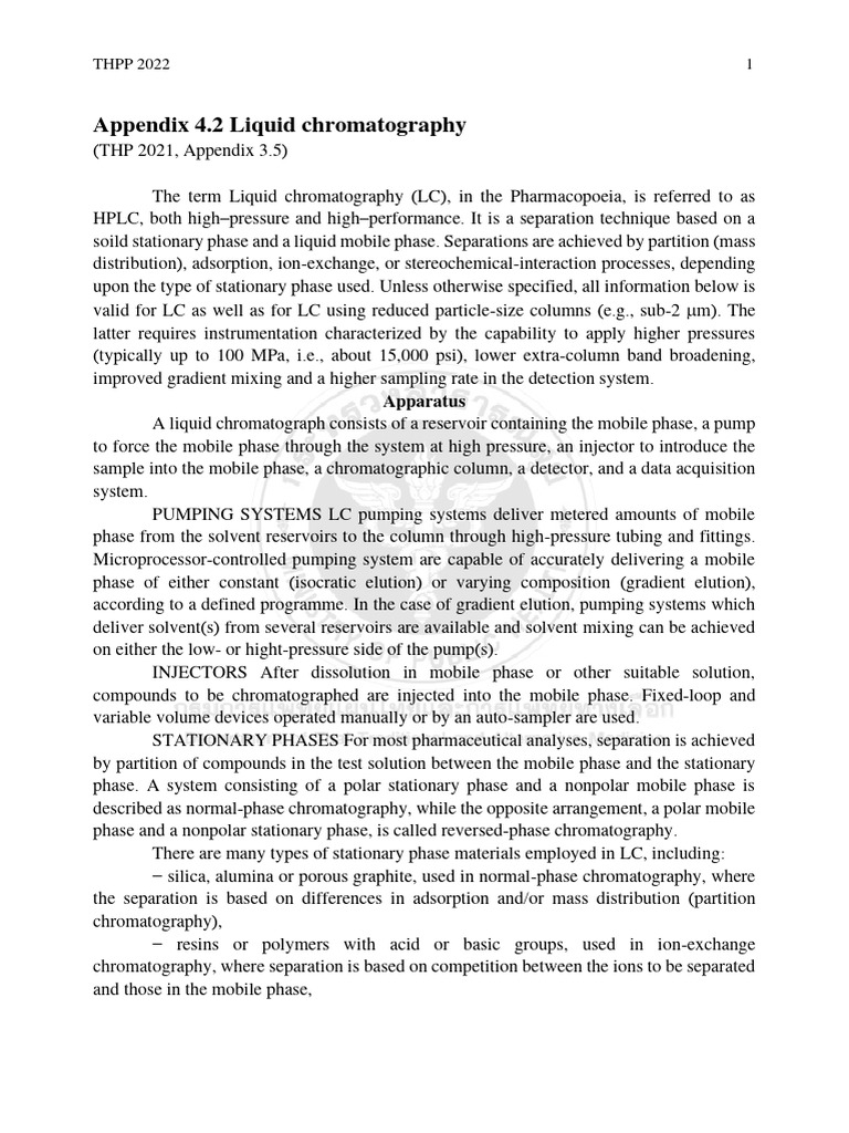 THPP HPLC | PDF | Chromatography | High Performance Liquid Chromatography