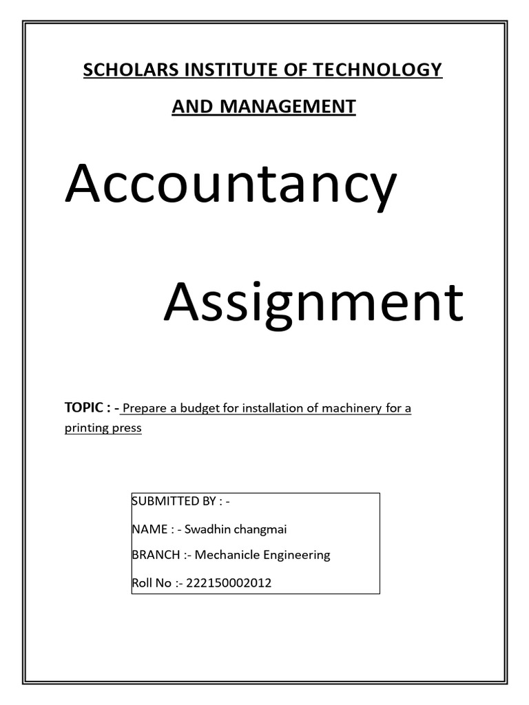 Printing Press | PDF | Budget | Expense