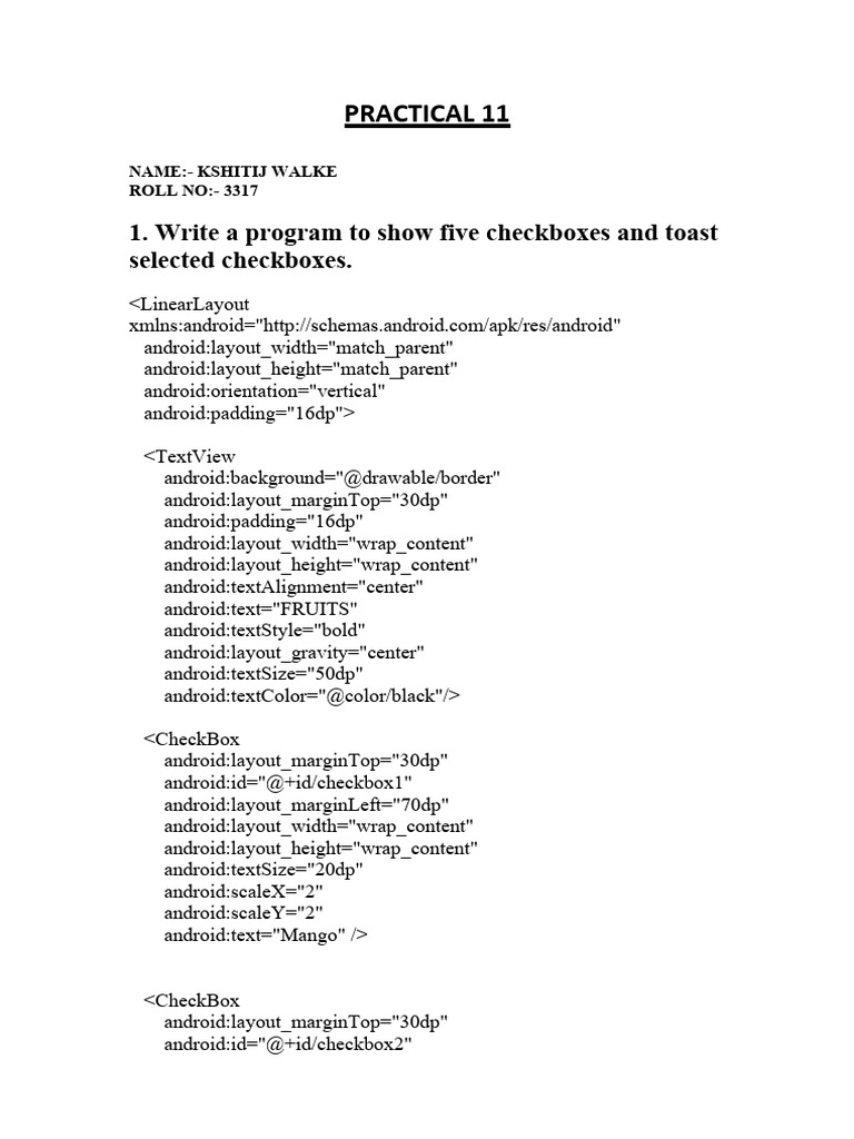 Practical 11 | PDF | Android (Operating System) | Information Appliances