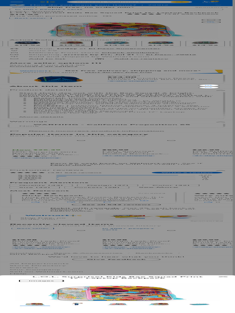 About This Item: Search Walmart | PDF | Backpack | Walmart