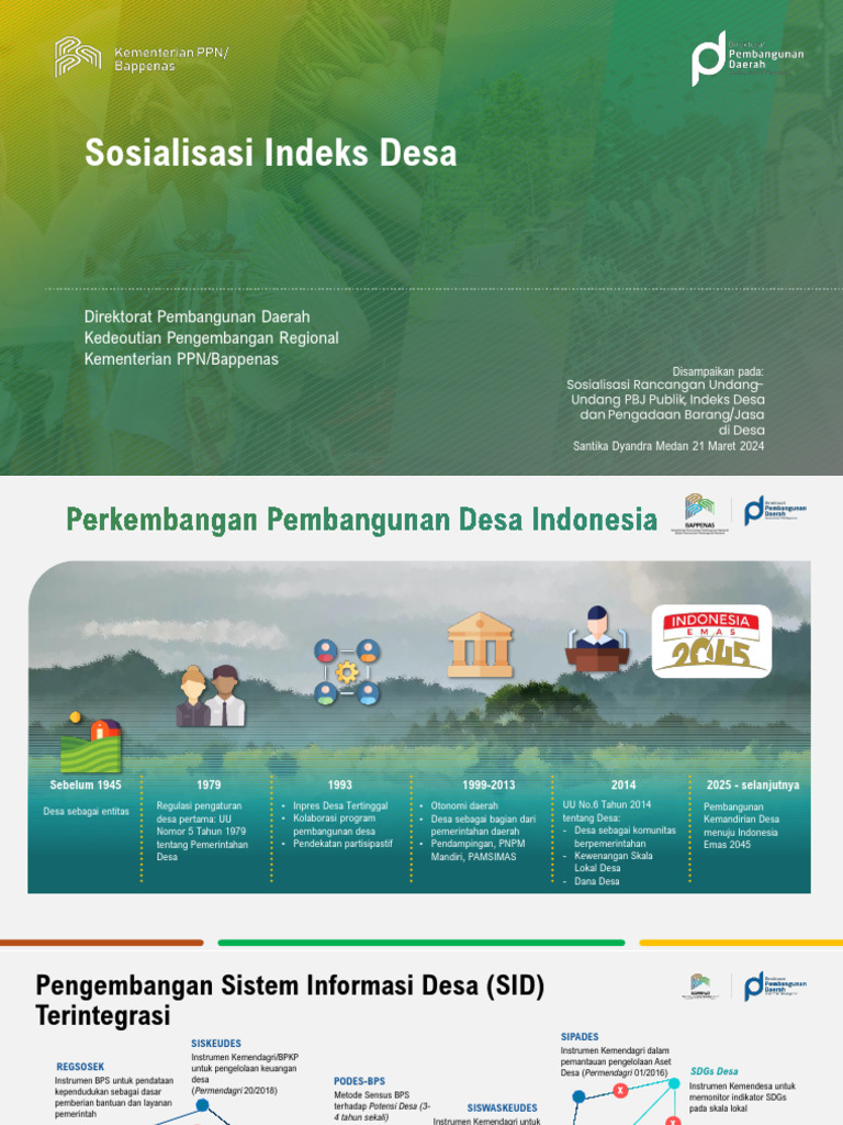 240321c - Paparan Sosialisasi Indeks Desa - LKPP | PDF