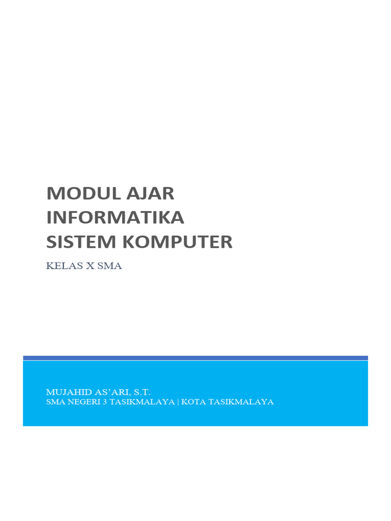 Modul Ajar Informatika 3 - Sistem Komputer | PDF | Seni | Teknologi ...