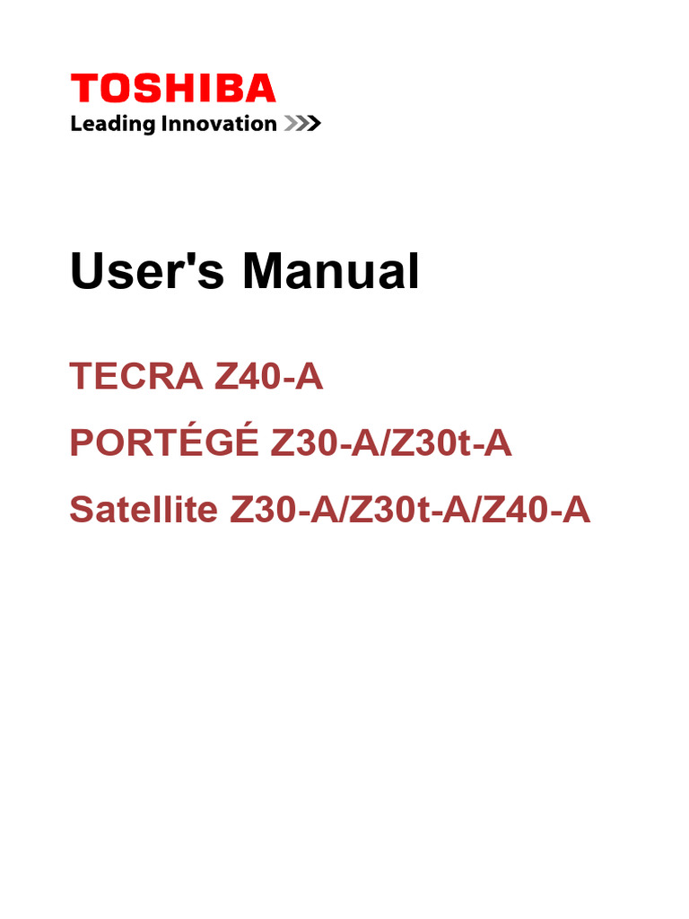 Portege Z30a | PDF | Electromagnetic Compatibility | Electromagnetic Interference