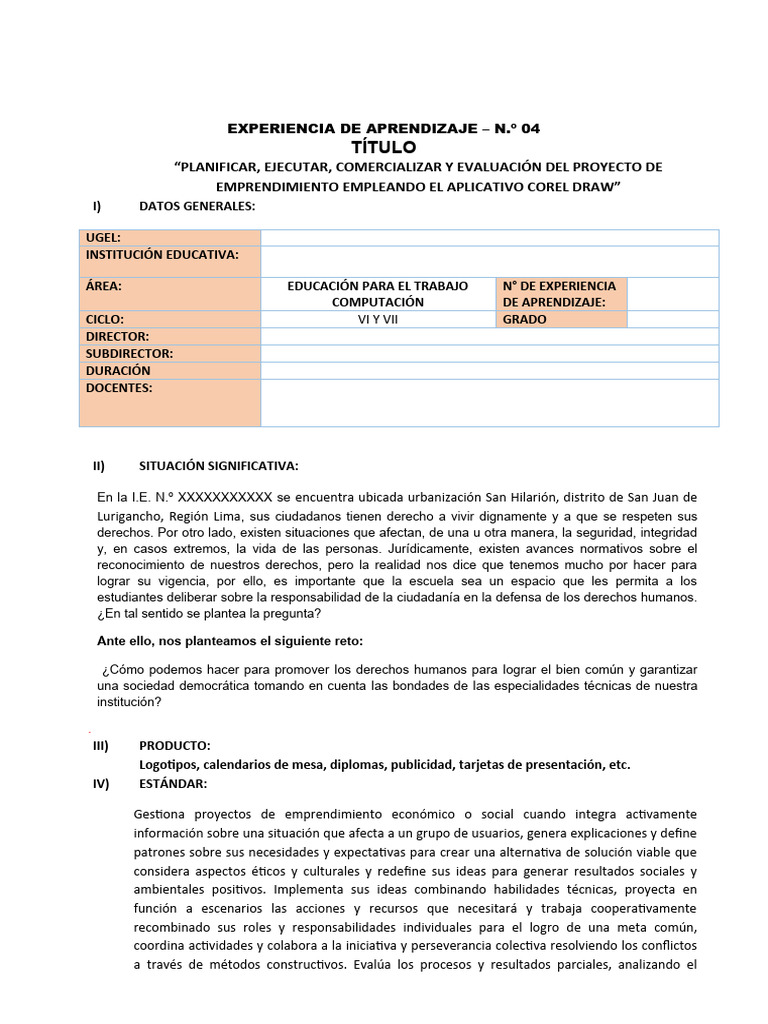 Experiencia de Aprendizaje 4 Ept - Secundaria-2024 | PDF | Aprendizaje | Inteligencia artificial