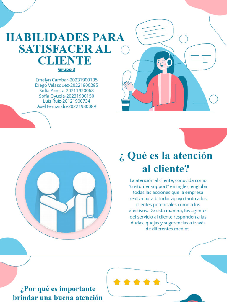 Habilidades para Satisfacer Al Cliente | PDF | Servicio al Cliente ...