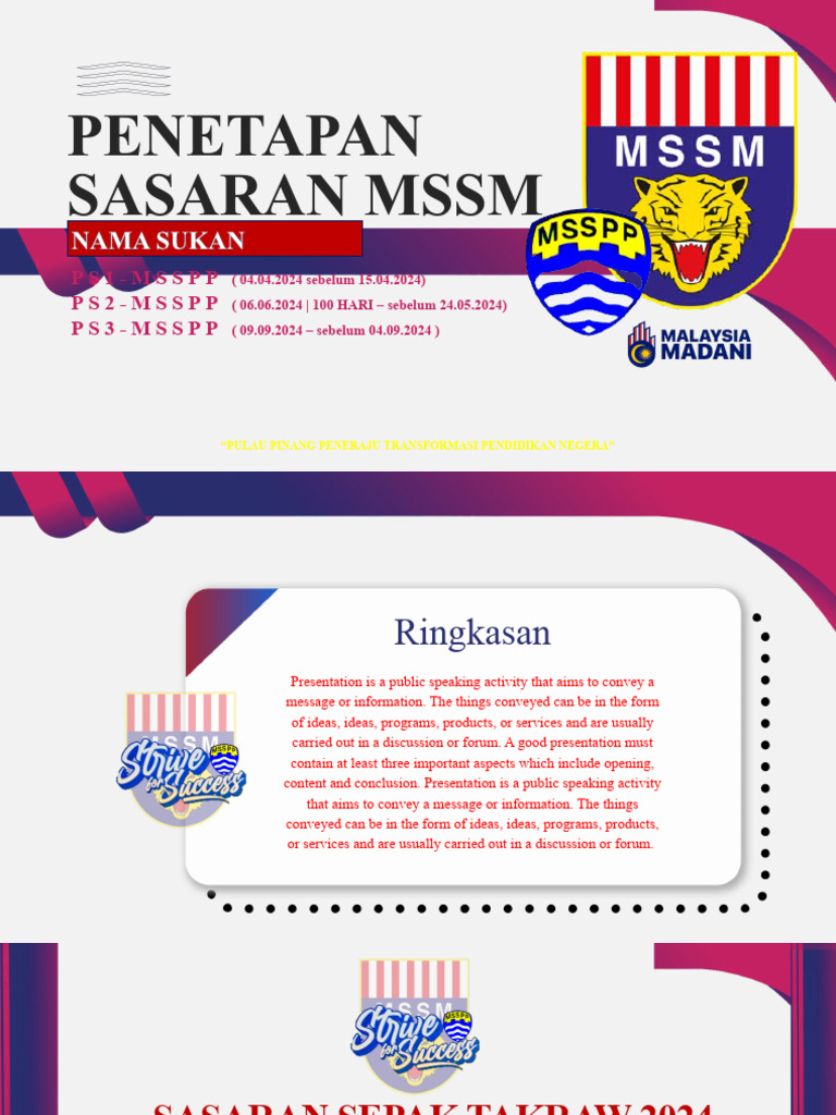 Analisis Prestasi MSSPP Untuk MSSM 2024 | PDF
