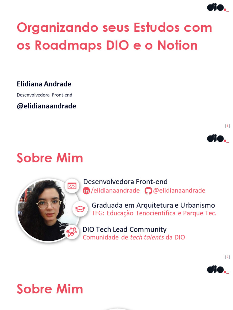 Organize Estudos com Roadmaps DIO e Notion | PDF | Programas | Informática