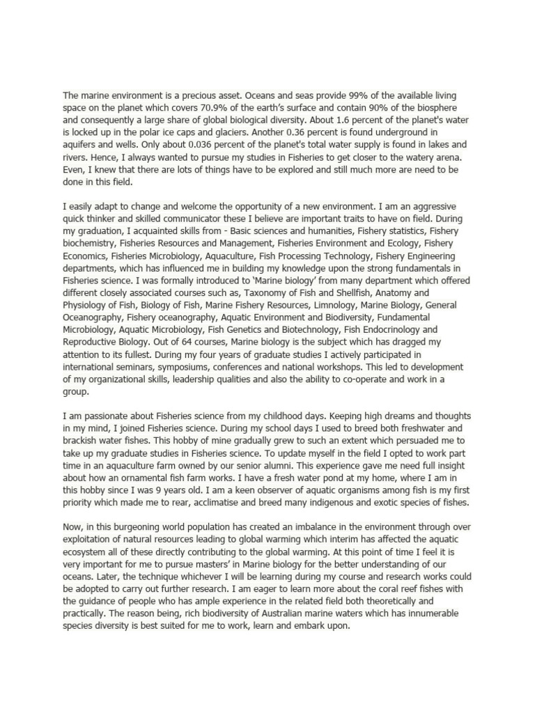 The Marine Environment Is A Precious Asset | PDF | Natural Environment ...