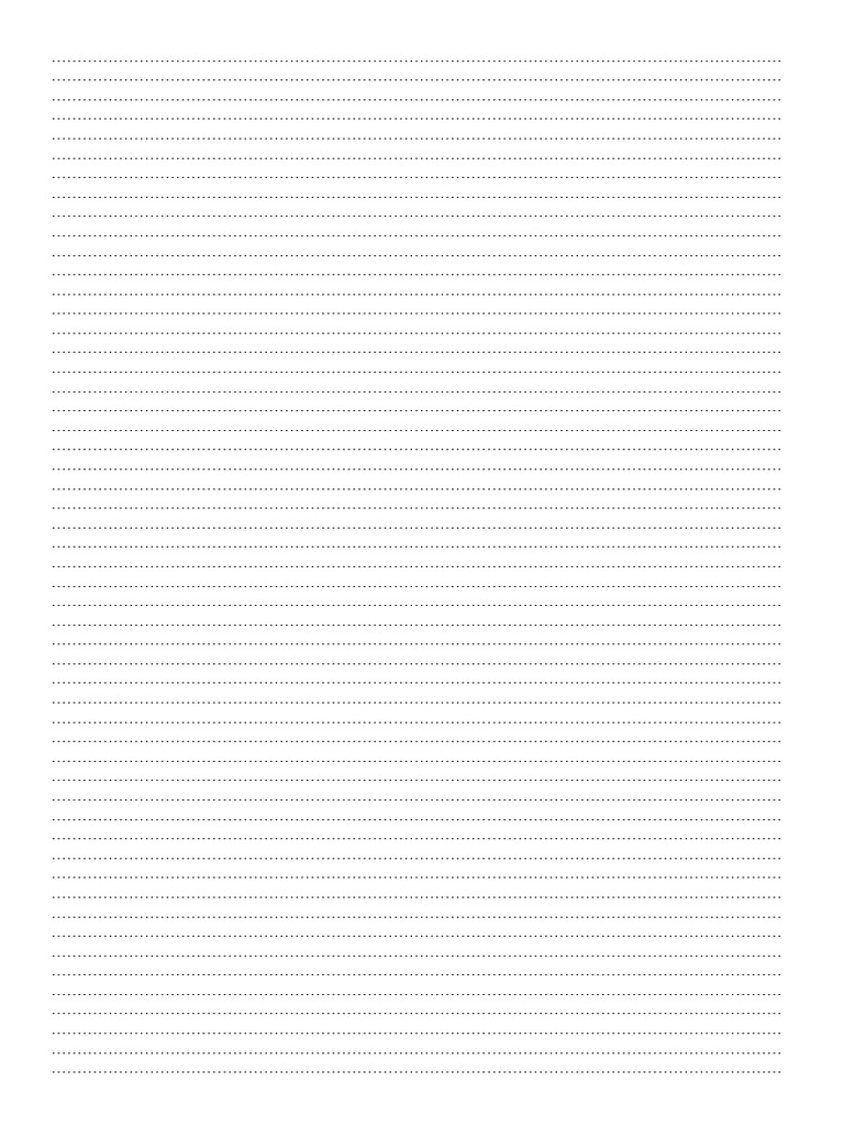 Writing Dots Template | PDF