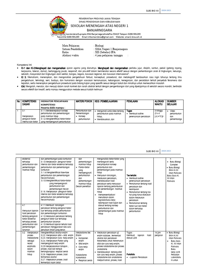6 SLBS Bio Xii | PDF | Pengembangan Diri | Sains & Matematika