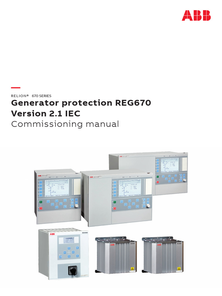 Commissioning Manual Generator Protection REG670 2.1 IEC | PDF ...