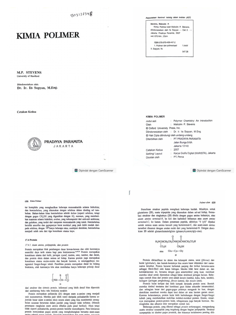 Kimia Polimer (Buku Protein) | PDF