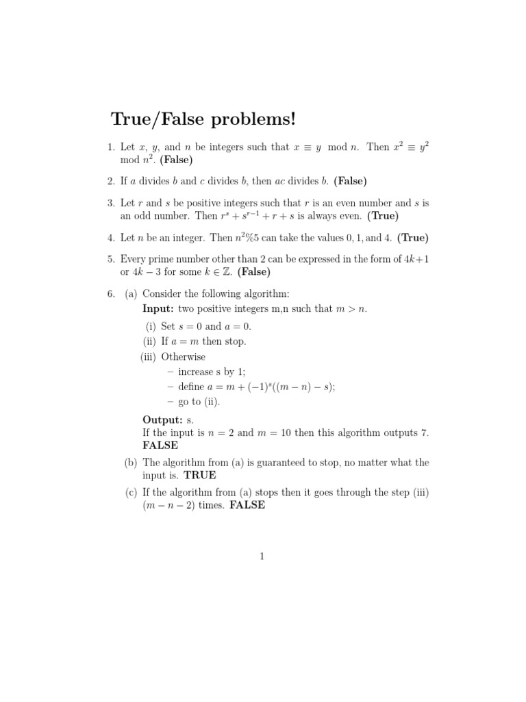 CS120-2020-s1 Exam With Solutions | PDF | Numbers | Mathematical Concepts