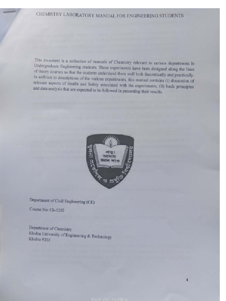 Chem Lab Manual | PDF