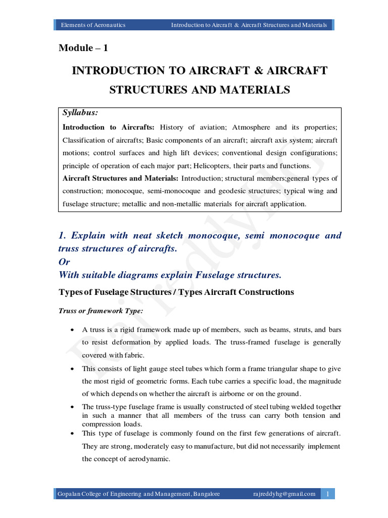 Module 1 | Download Free PDF | Flight Control Surfaces | Flap (Aeronautics)