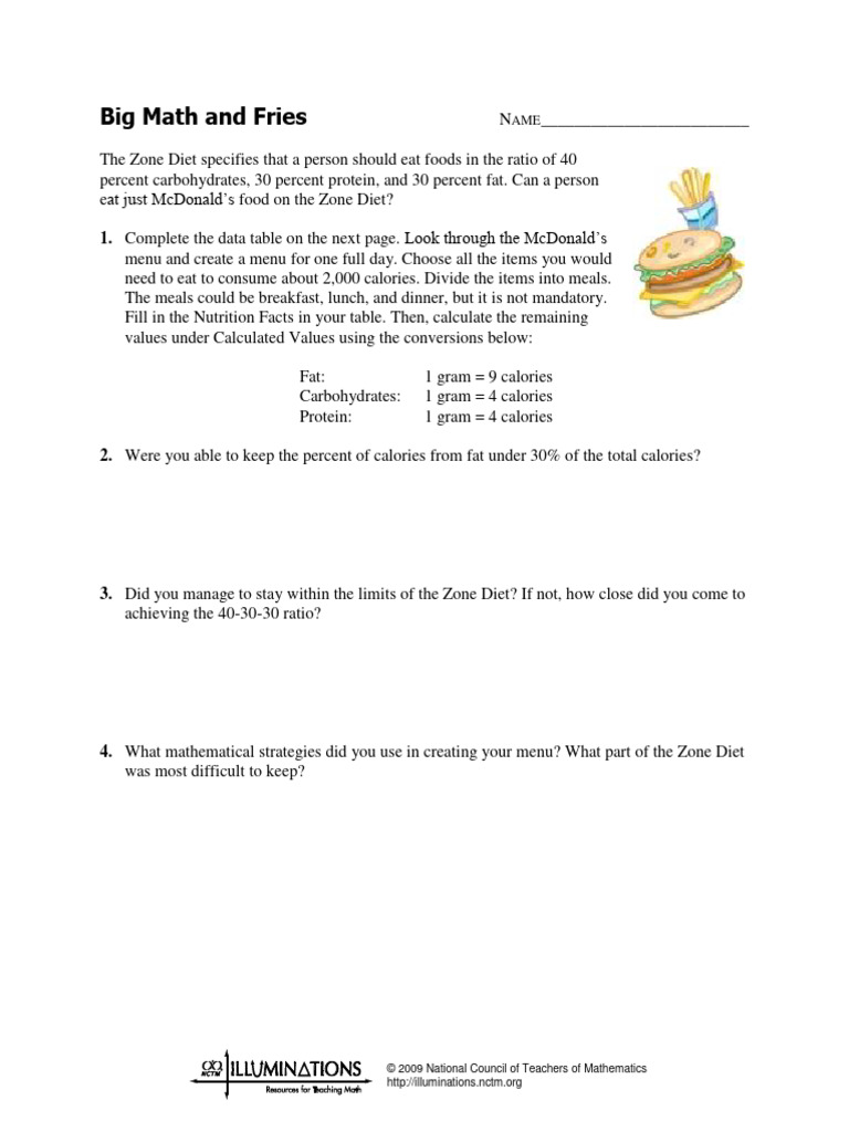 Big Math and Fries | PDF