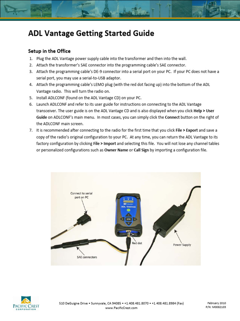 ADL Vantage Getting Started | PDF | Personal Computers | Radio