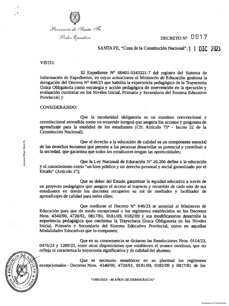 Decreto 0017 | PDF