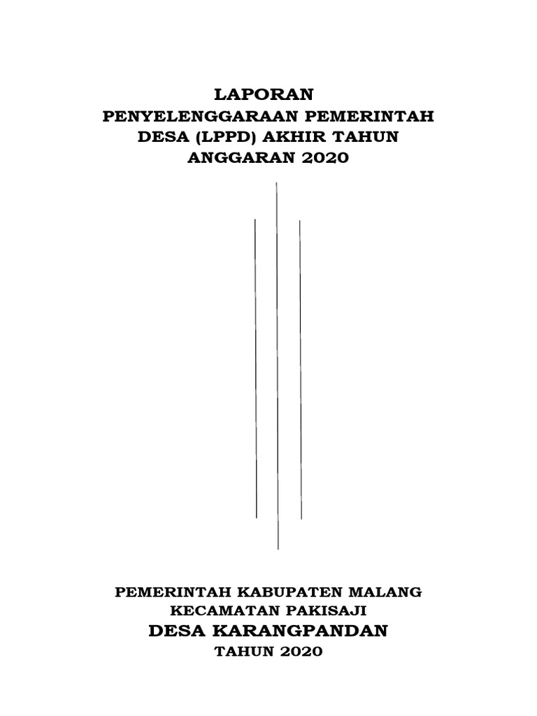 Laporan LPPD Desa Karangpandan 2020 | PDF