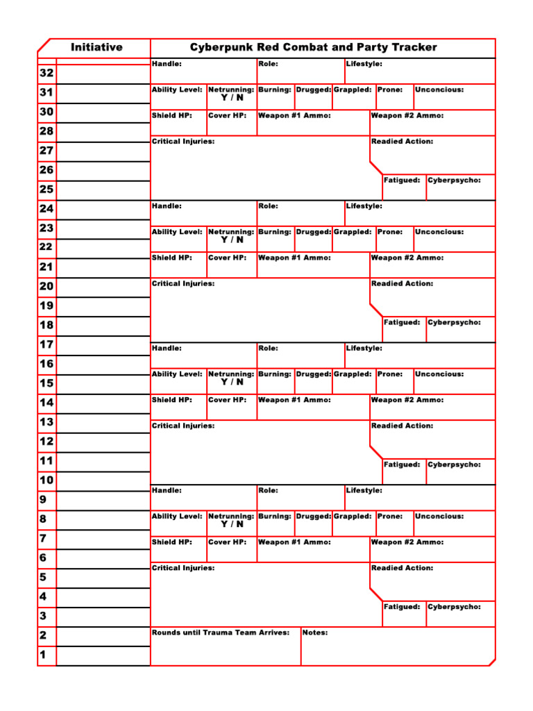 Party Tracker Sheet | PDF