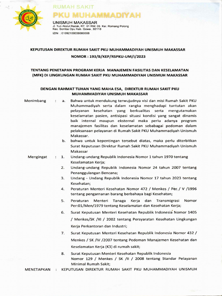 MFK 2. EP. B - Tugas Dan Tanggung Jawab Program MFK | PDF