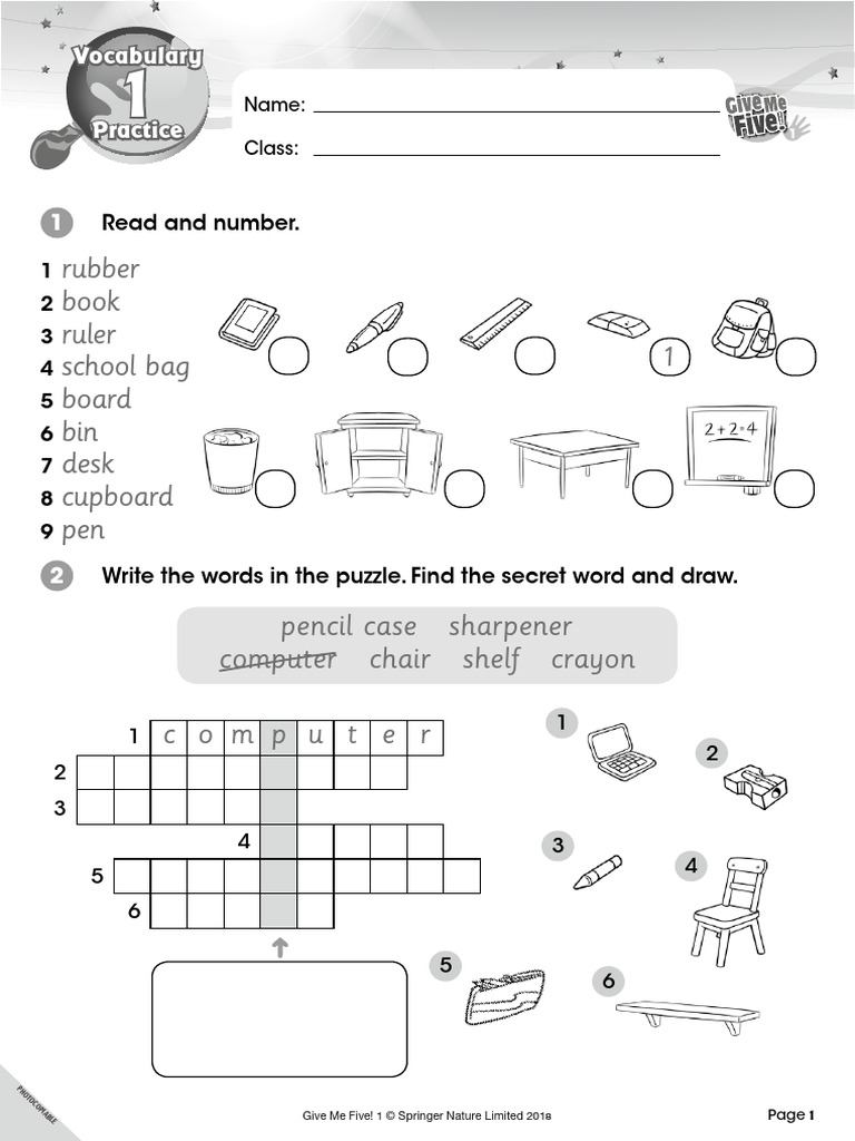 GMF L1 Vocabulary Practice | PDF