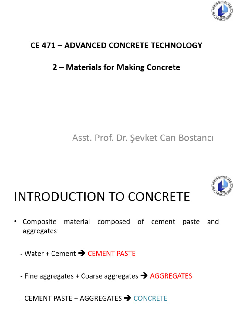 2 - Materials For Making Concrete | PDF | Concrete | Cement