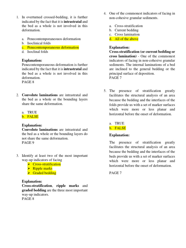 Final Questions | Download Free PDF | Structural Geology | Geology