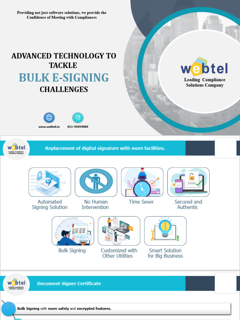 01-Advanced Technology To Tackle Bulk E-Signing Challenges | PDF | File ...