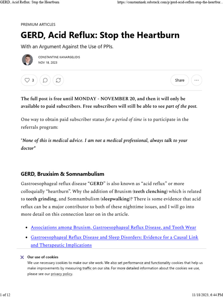 GERD, Acid Reflux Stop The Heartburn | PDF | Gastroesophageal Reflux ...