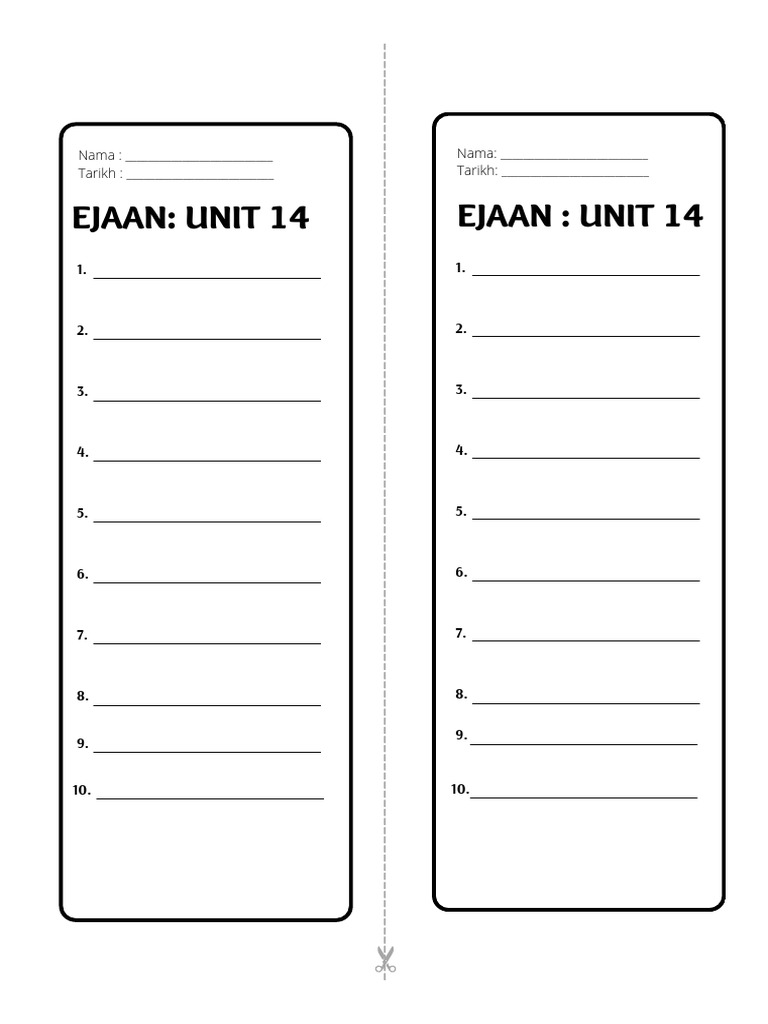 Ejaan Unit 14 (Year 10-IGCSE Malay As Foreign Language) | PDF